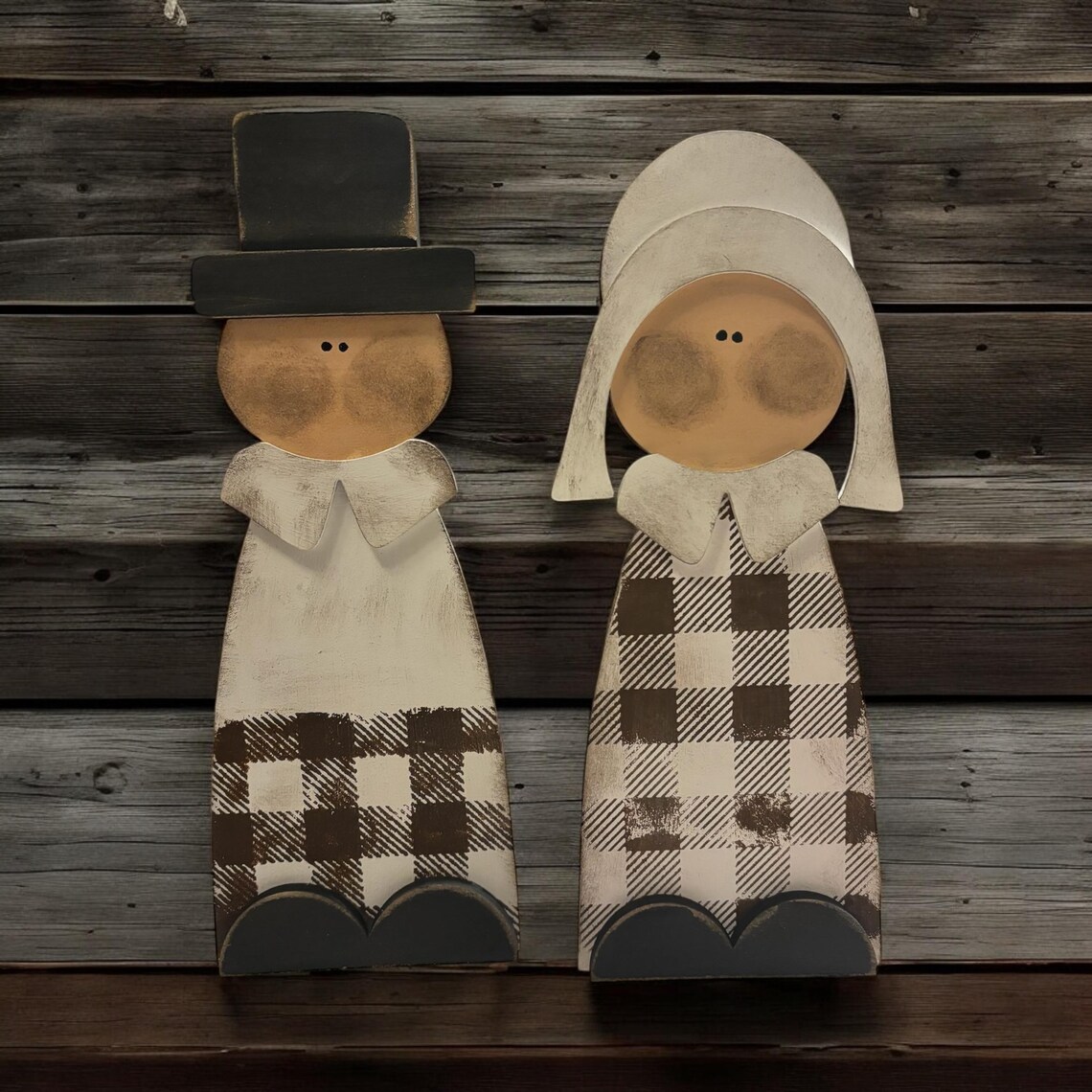 Primitive Pilgrim Couple | Thanksgiving Decor | Harvest Decor | Fall ...