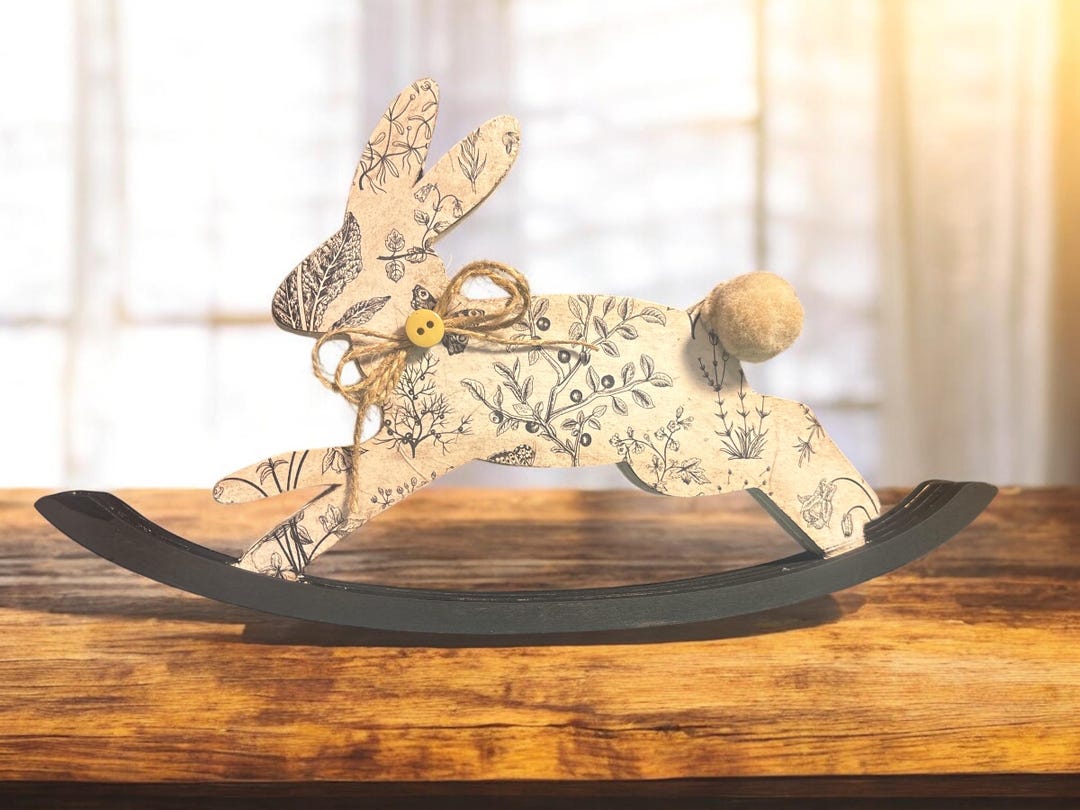 Rocking Bunny | Hopping Bunny | Spring Decor | Easter Decor - Etsy