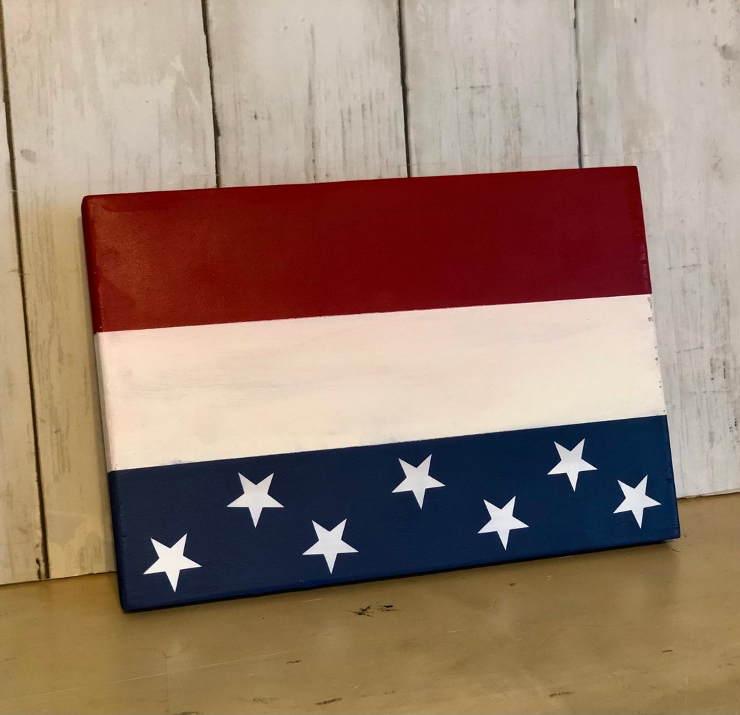 American Flag Riser Patriotic Decor Americana Decor Freedom USA Old ...