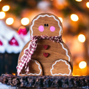 Sitting Gingerbread Man Christmas Decor - Etsy