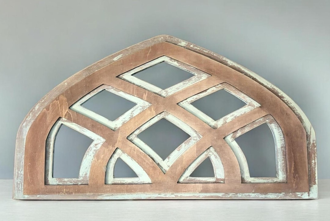 Arched Half Window | Faux Vintage Window - Etsy