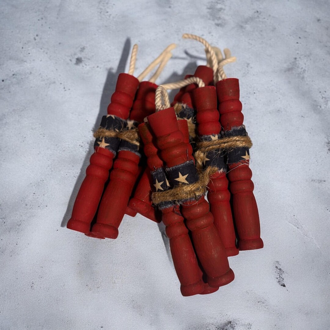 Spindle Firecrackers | Wood Fireworks | Repurposed Spindles | Fourth of ...