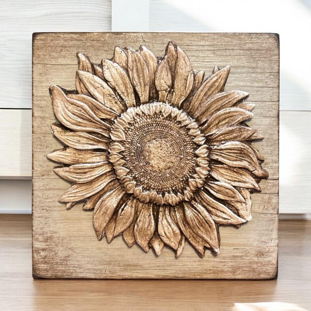 Rustic Farmhouse Sunflower | Shelf Sitter - Etsy