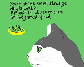 Funny cat poem | Etsy