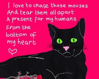 Funny cat poem | Etsy