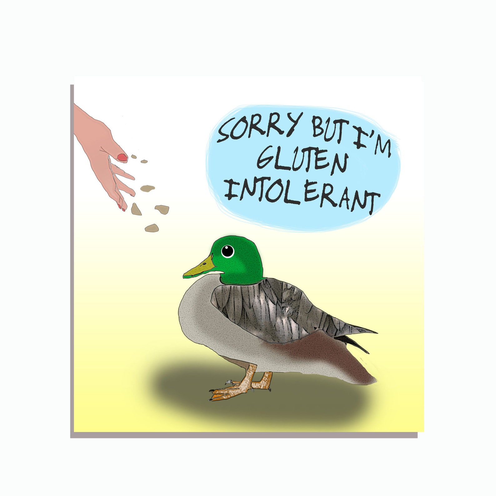 Funny Bird Card Bird Card Duck Duck Card Bird Birthday - Etsy