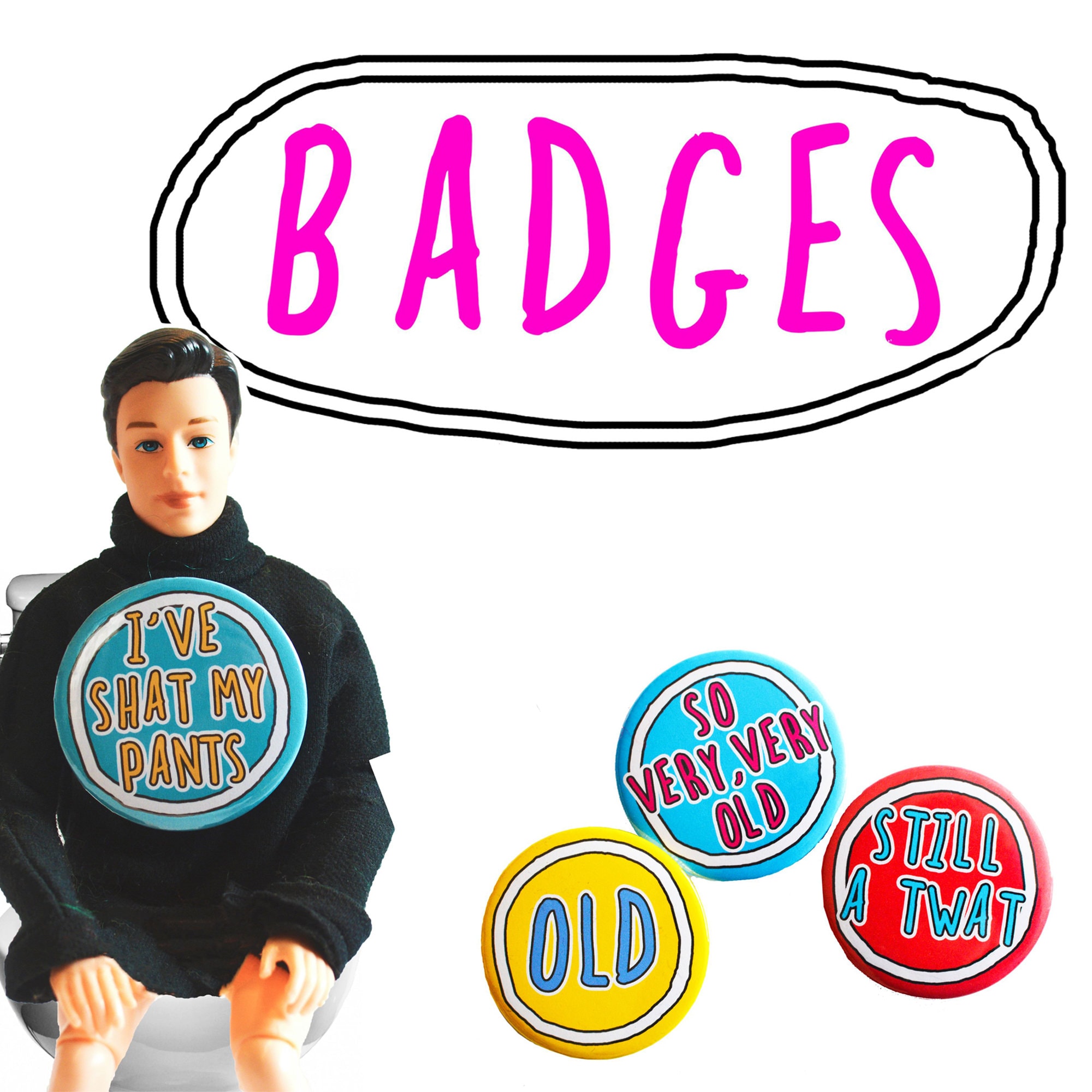 Pin Button Funny Badges Pin Badges Rude Badge - Etsy UK