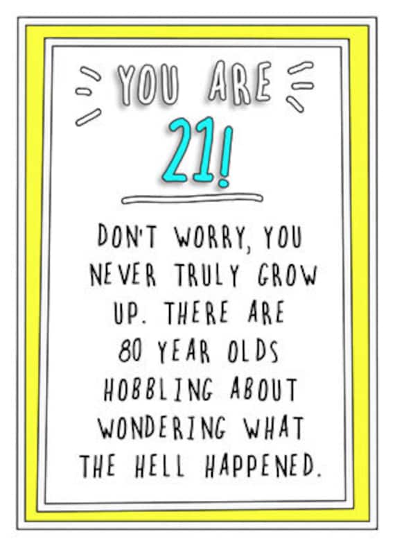 Funny Birthday Cards 21 Years