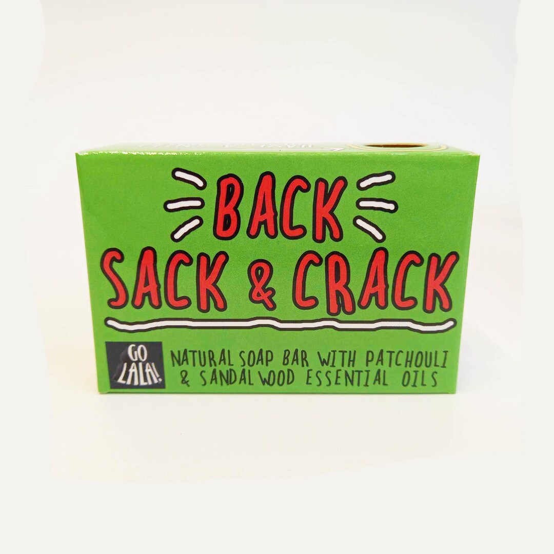 Back Sack & Crack Soap Funny Soap Christmas Gift for Him Vegan Patchouli Sandalwood Stocking ...