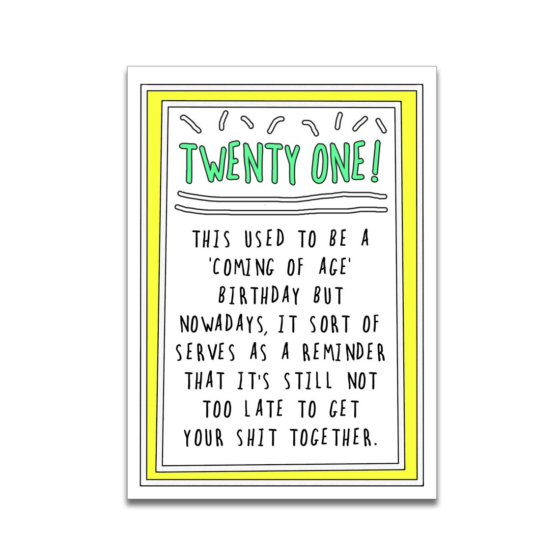 Funny 21st Birthday Card: Humorous Rhubarb and Ginger Design - Etsy