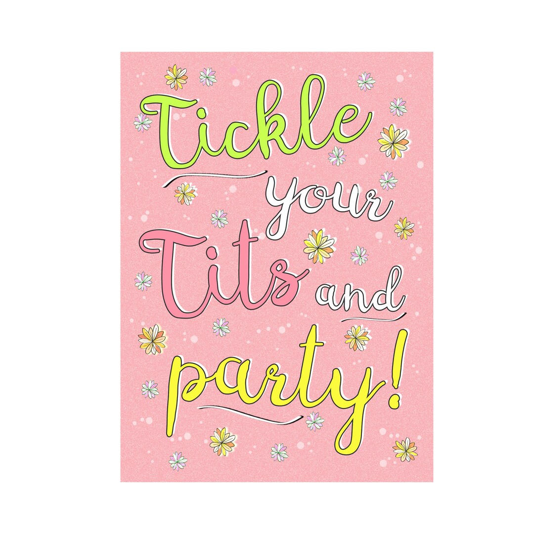 Tickle Tits Card | Birthday Card | Funny Birthday Card | Card for Her ...