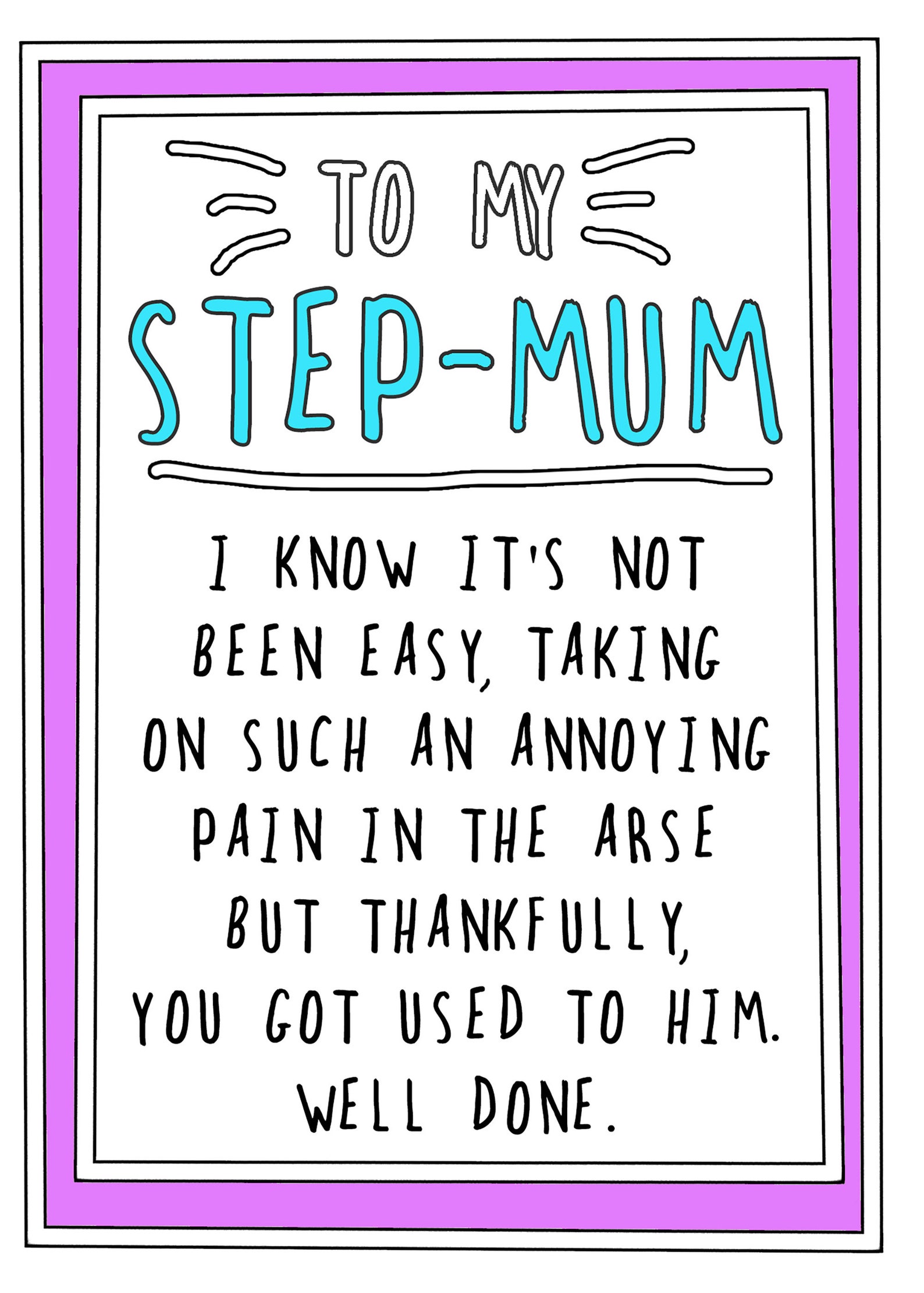 Step-mum Card Funny Step-mum Mother's Day Funny - Etsy