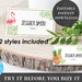 Flamingo Pineapple Place Card Food Label Diy EDITABLE PRINTABLE ...