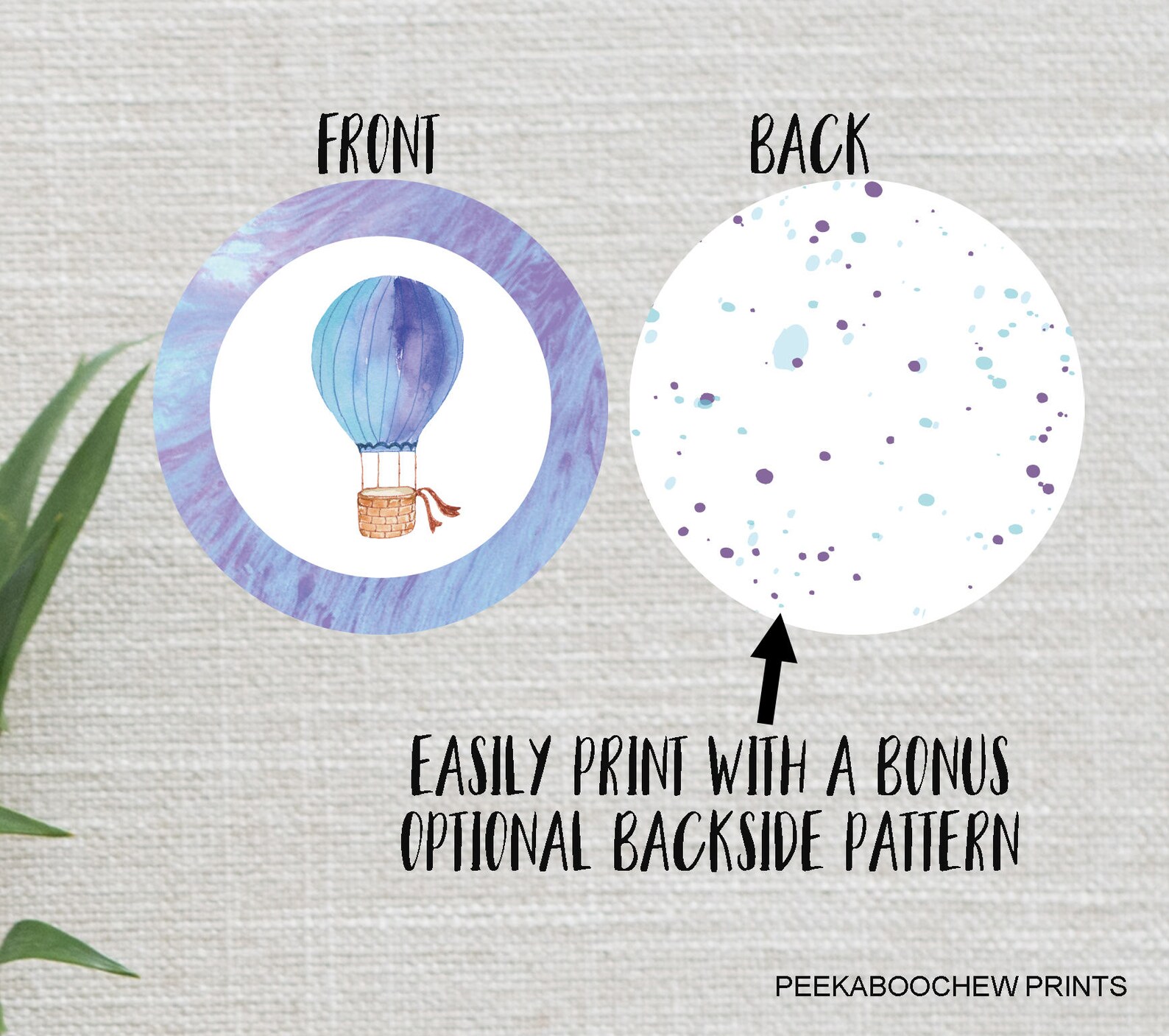 Hot Air Balloon Party Cupcake Toppers Editable Printable World | Etsy