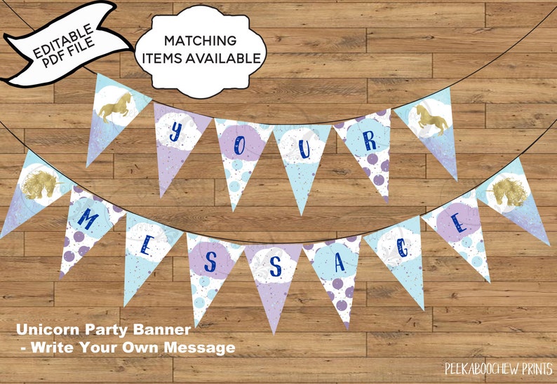 unicorn-party-editable-bunting-banner-flags-flag-printable-etsy