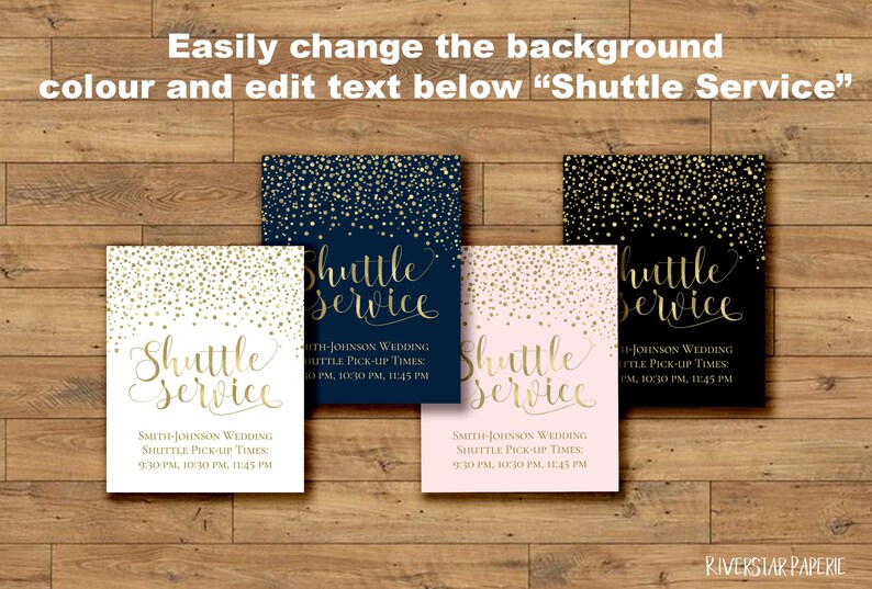 Shuttle Service Sign EDITABLE PRINTABLE Wedding Shuttle Bus | Etsy