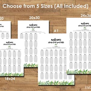 Wedding Seating Chart Table Assignment Poster Reception Dinner - Etsy