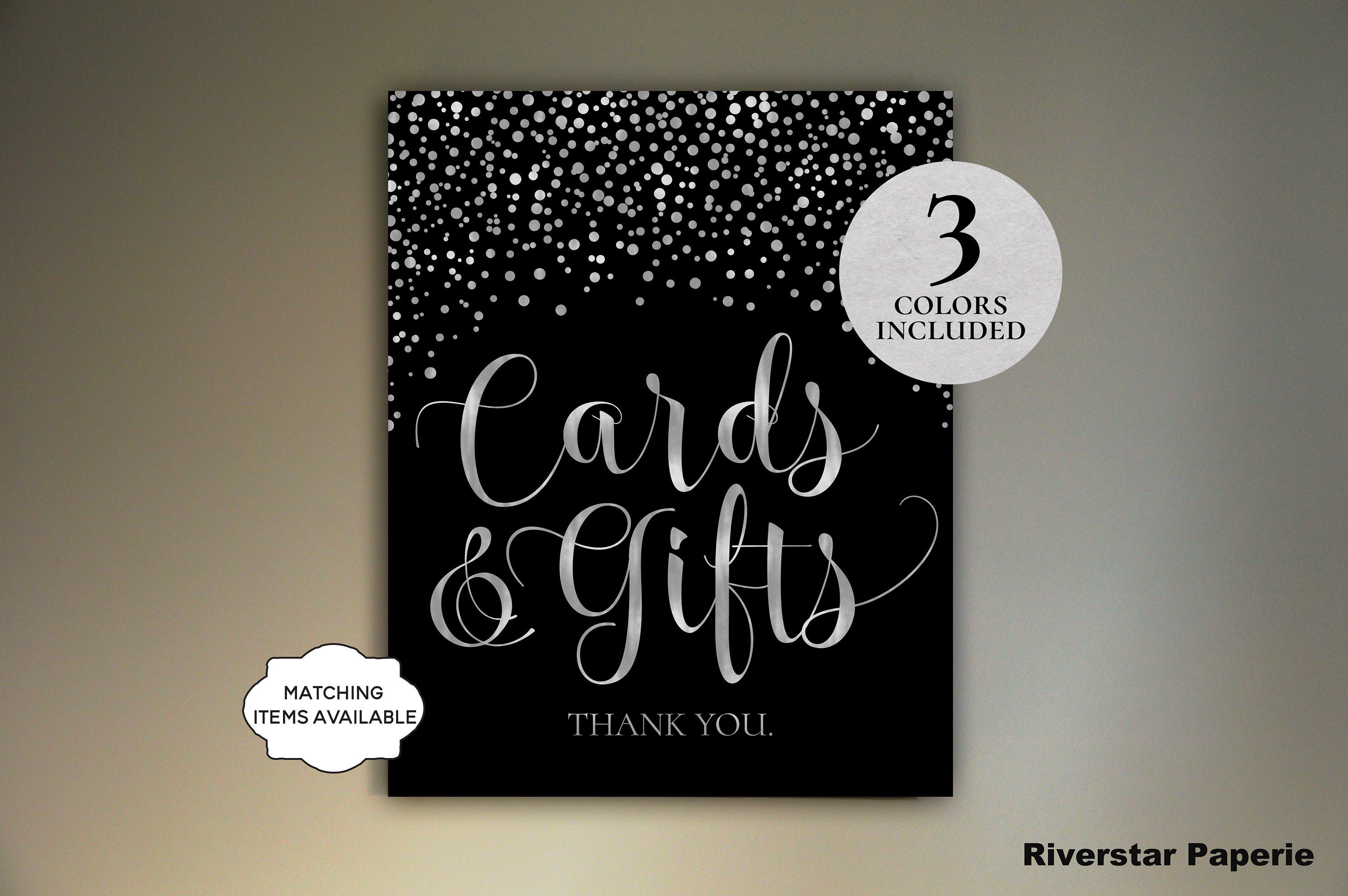 Cards and Gifts Sign PRINTABLE Wedding Present Table Poster - Etsy