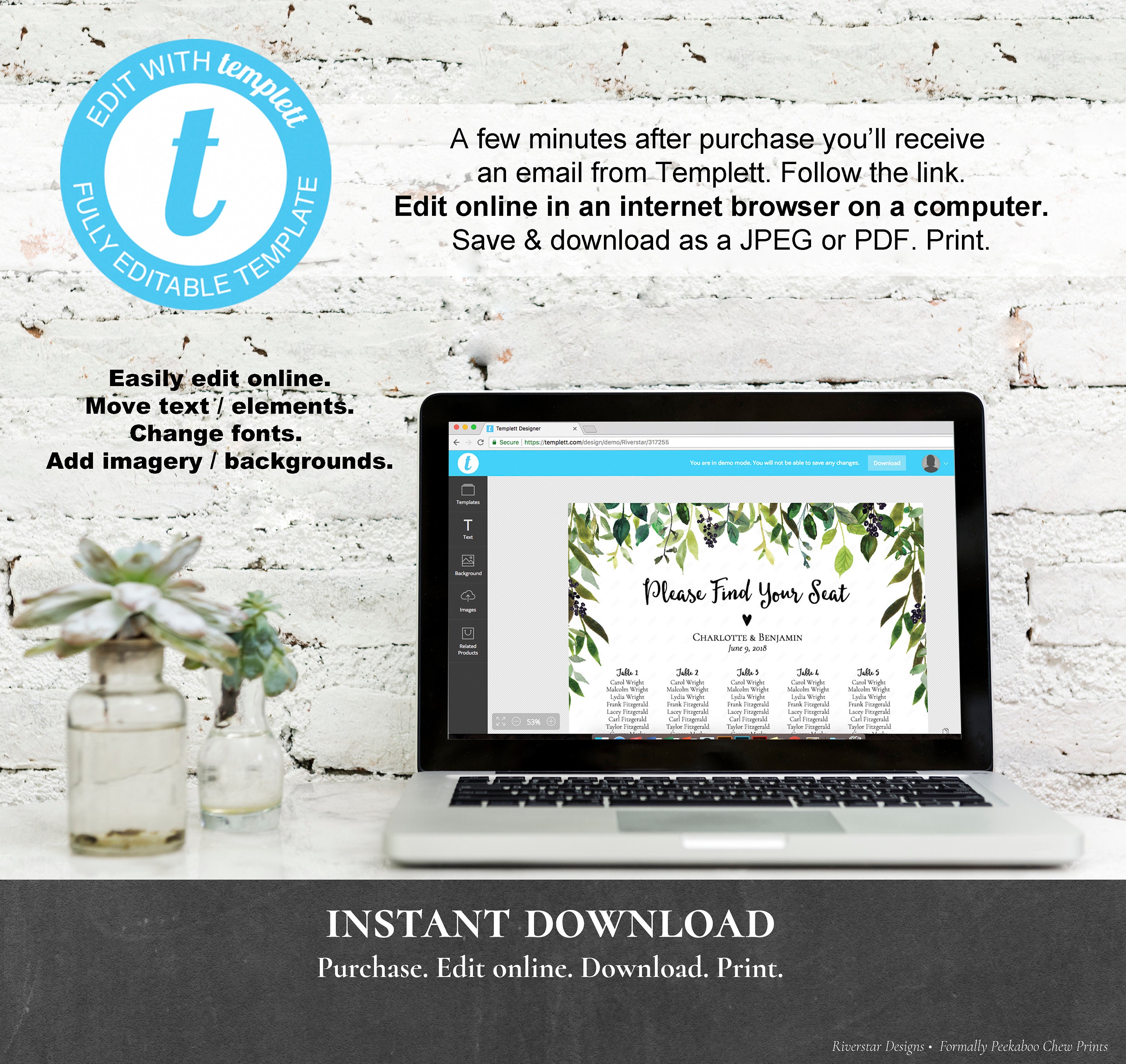 Wedding Seating Chart Table Assignment Poster Reception Dinner - Etsy