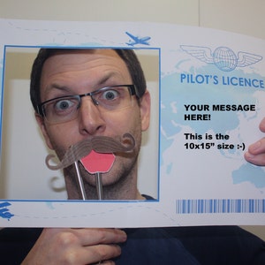 Airplane Party Photo Booth Props Printable Editable Birthday Photobooth ...