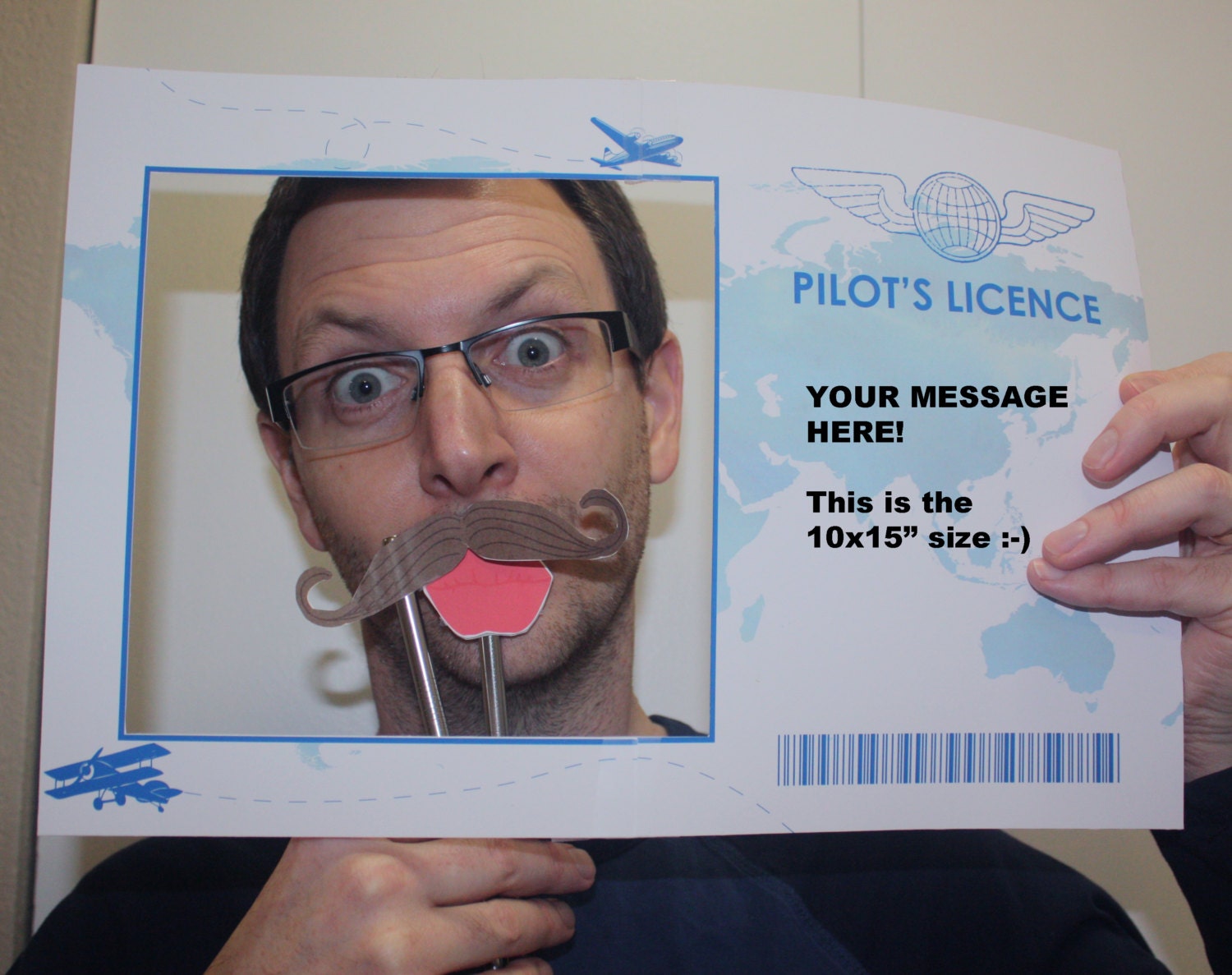 Airplane Party Photo Booth Props Printable Editable Birthday | Etsy