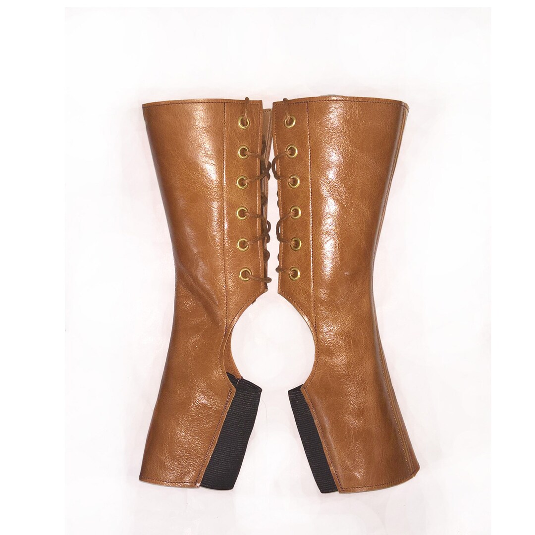 Isabella Mars SHORT Aerial Boots in TAN Light Brown Leather - Trapeze ...