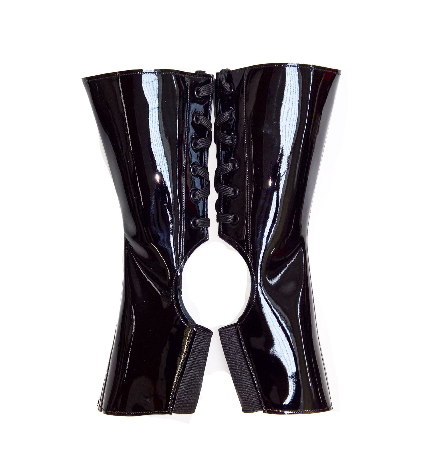 Isabella Mars Short Black POLE DANCE Boots in Leather & Patent ...