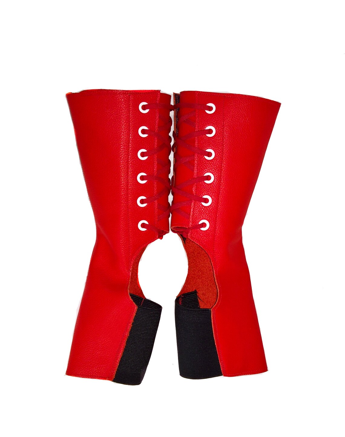 Isabella Mars Short RED Aerial Boots in Leather Trapeze - Etsy