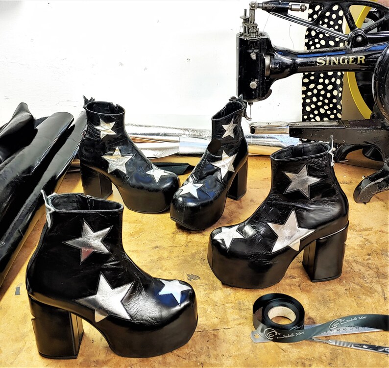 STARDUST Star Platform Glam Circus Boots Isabella Mars - Etsy