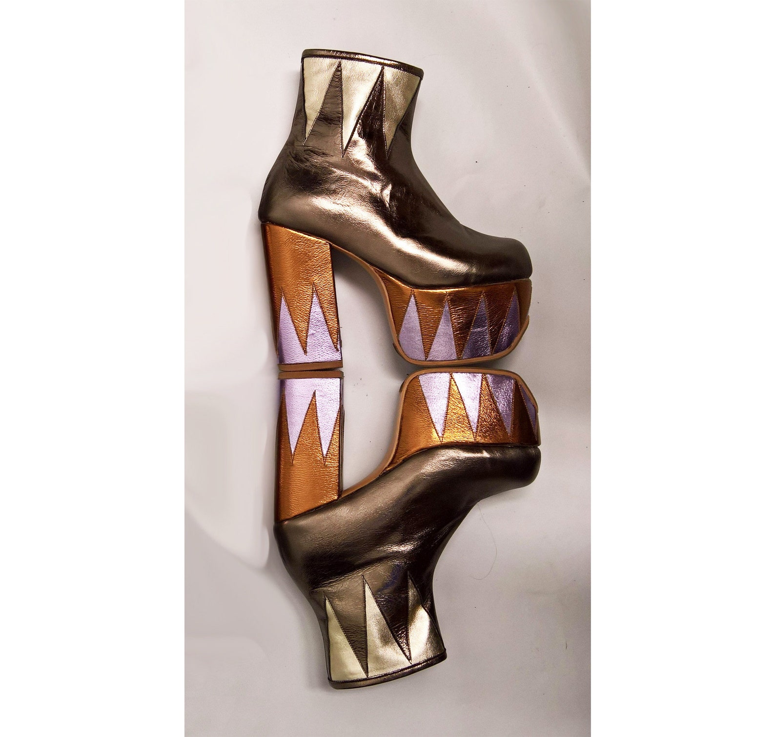 RINGMASTER Platform Glam Circus Boots Isabella Mars Multi - Etsy