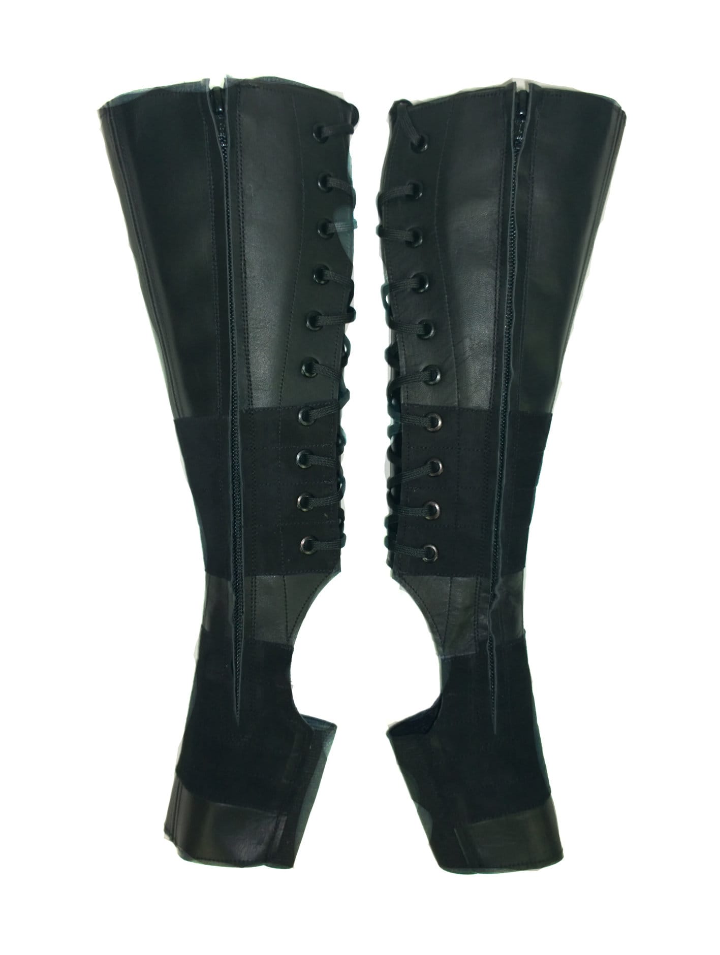 Black Aerial Boots W/ SIDE ZIP + Grip Isabella Mars Full Length ...
