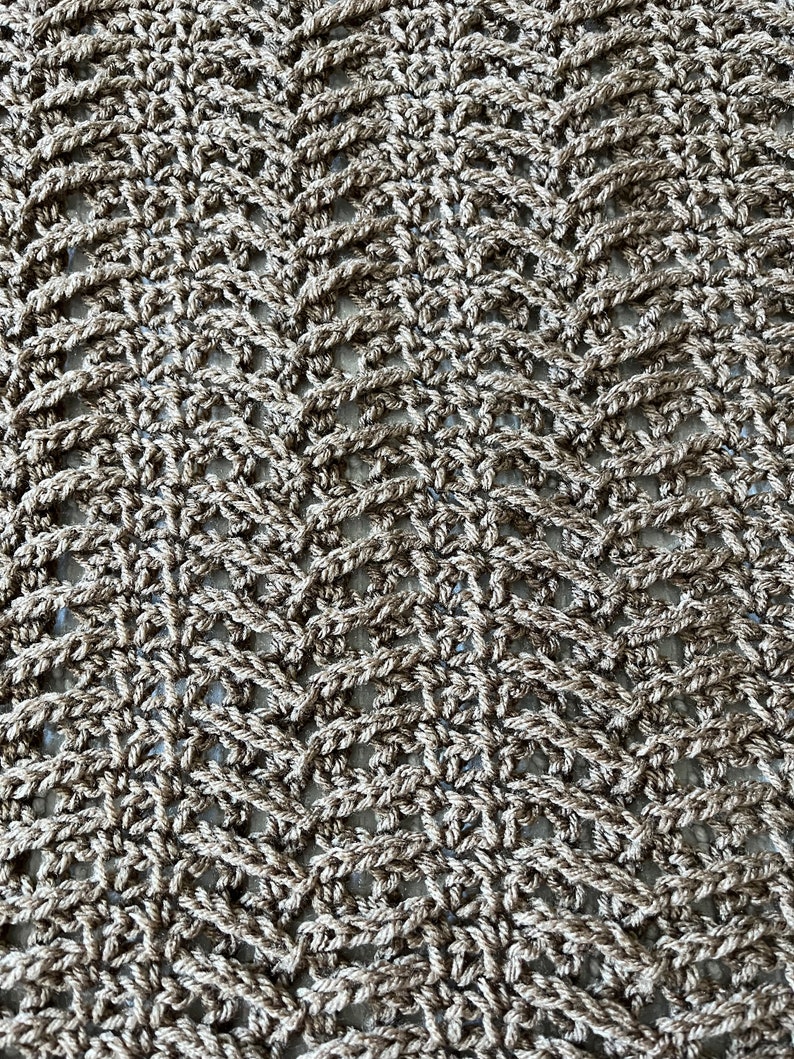 Soft Brown Herringbone Crochet Throw - Etsy