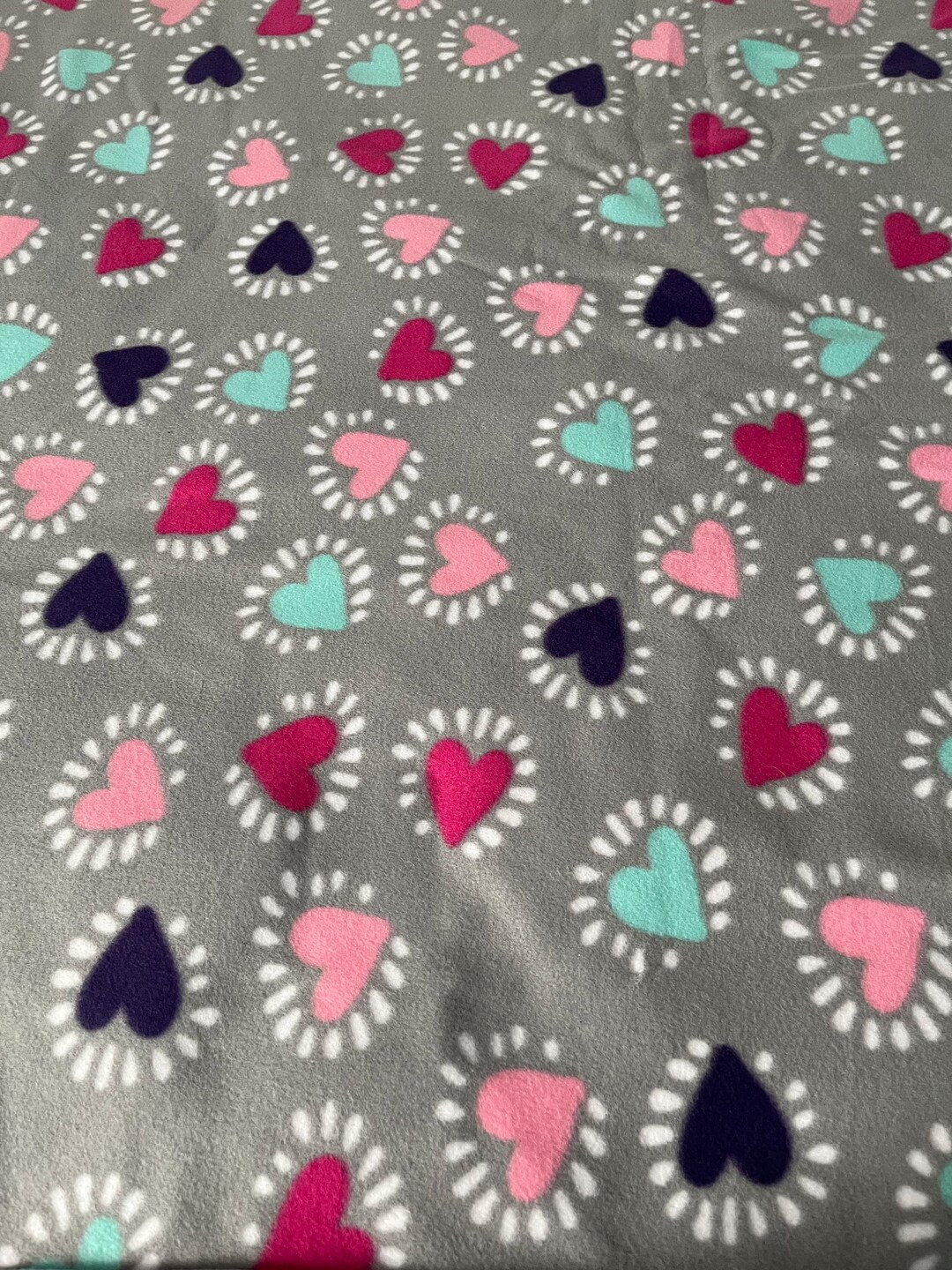 Hearts Fleece Throw - Etsy