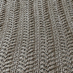 Soft Brown Herringbone Crochet Throw - Etsy