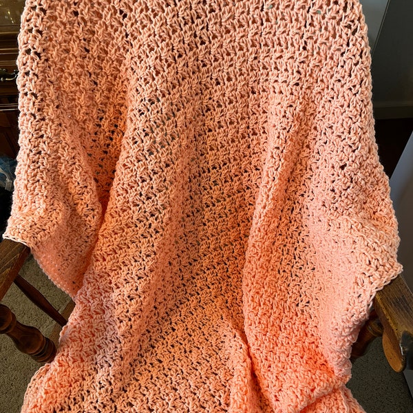 Peach Throw - Etsy