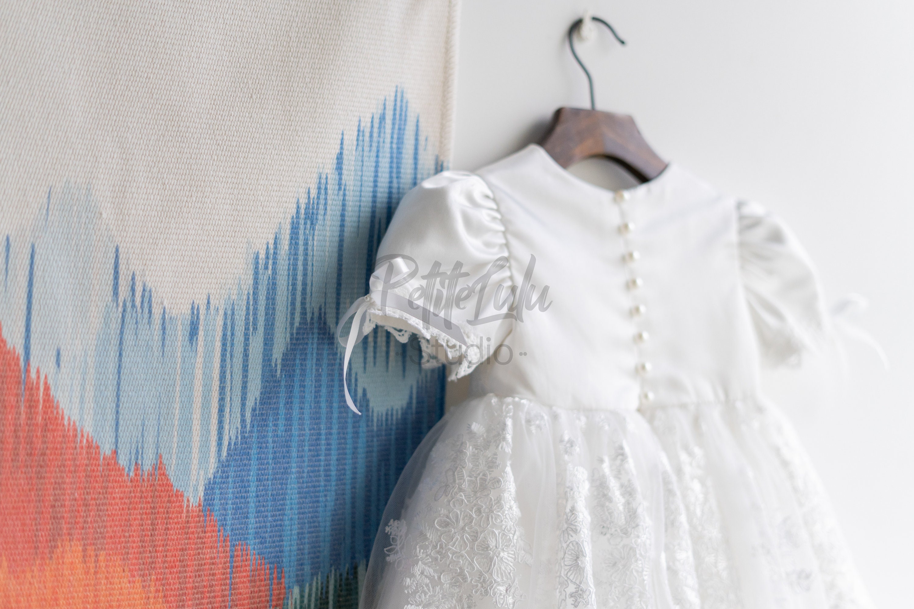 Christening Dress Satin Bodice Lace Overlay Handmade | Etsy