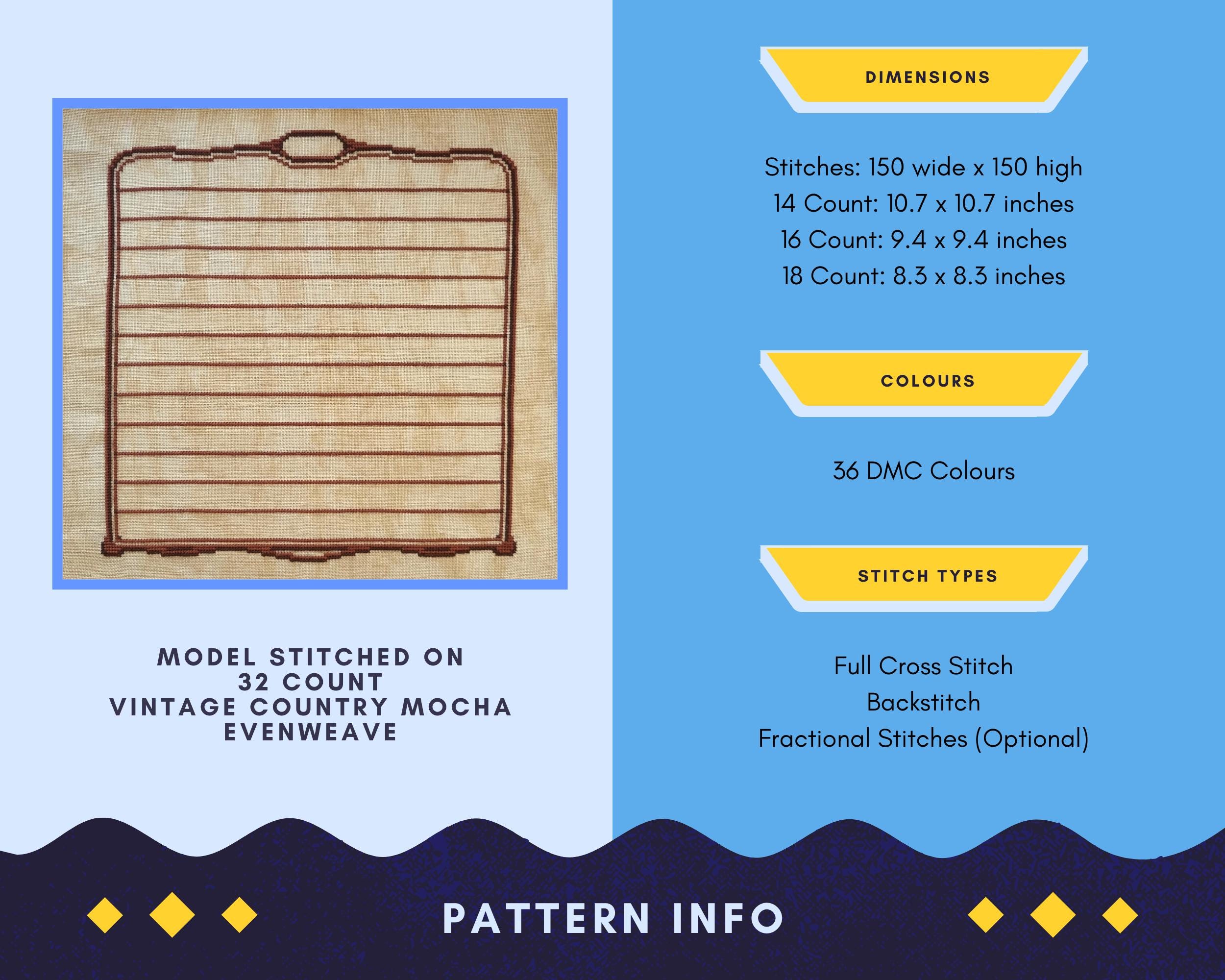 Spool Cabinet Temperature Chart - Daily High Temp Tracker Cross Stitch ...