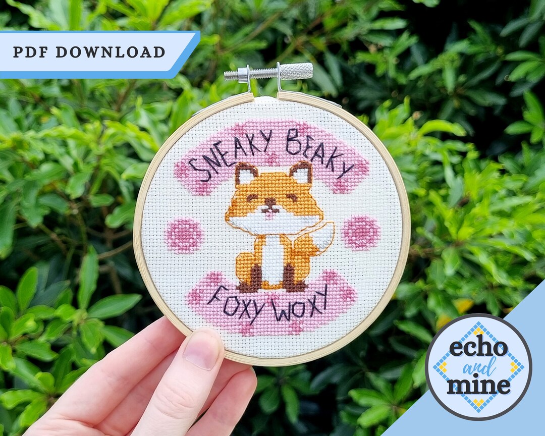 Sneaky Beaky Foxy Woxy Cross Stitch Pattern No Fox to Give - Etsy