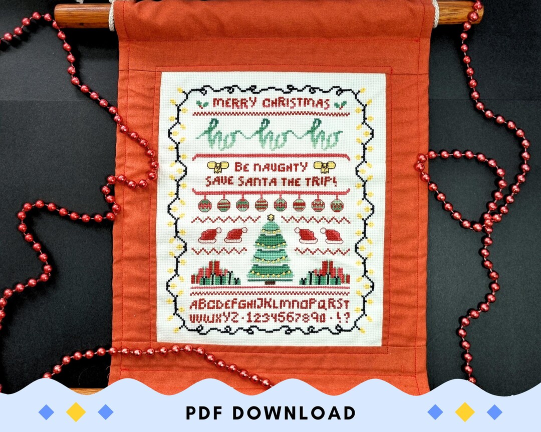 Modern Christmas Sampler - Christmas Cross Stitch Pattern - Etsy