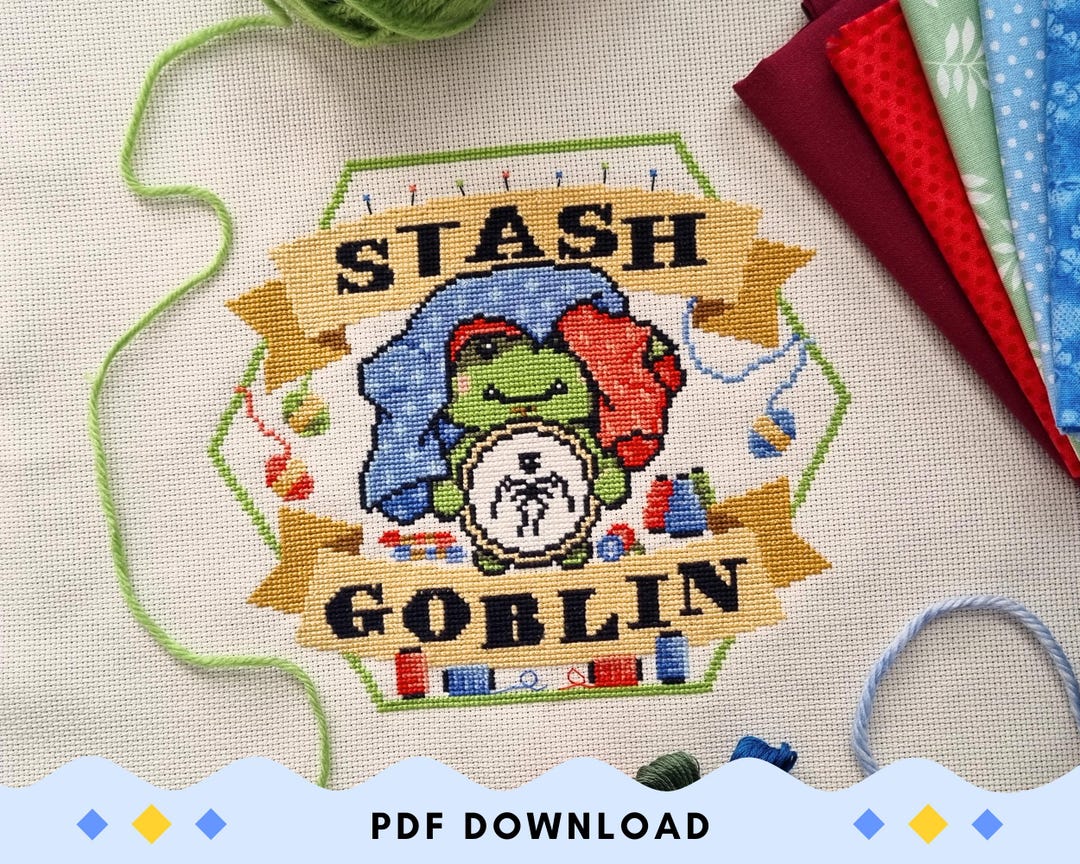 Stash Goblin - Crafter's Cross Stitch Pattern - Etsy