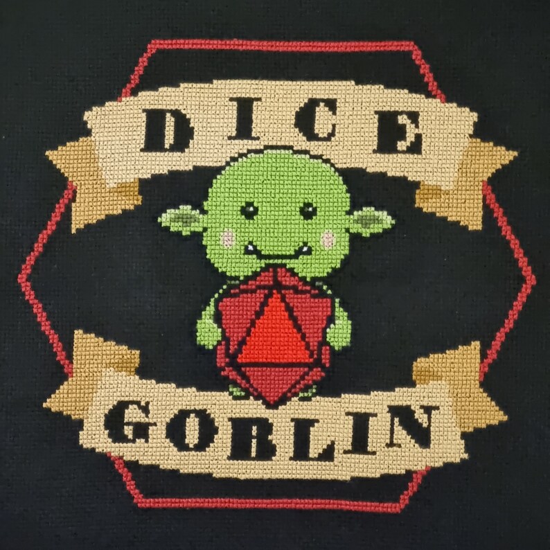Dice Goblin Nerdy Cross Stitch Pattern - Etsy