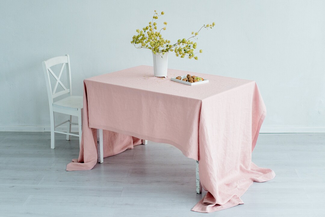Washed Linen Tablecloth / Various Colors / Handmade Linen Tablecloth ...