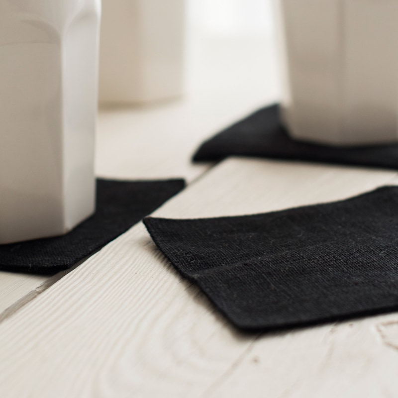 Linen Coasters - Etsy