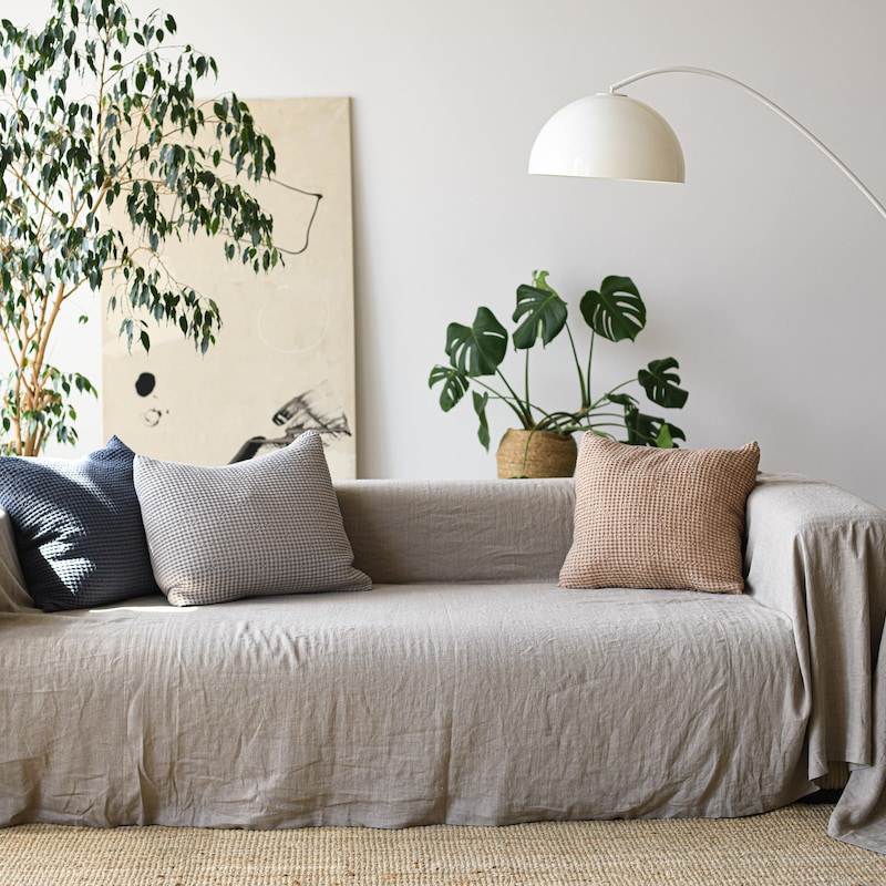 Linen Couch Cover - Etsy