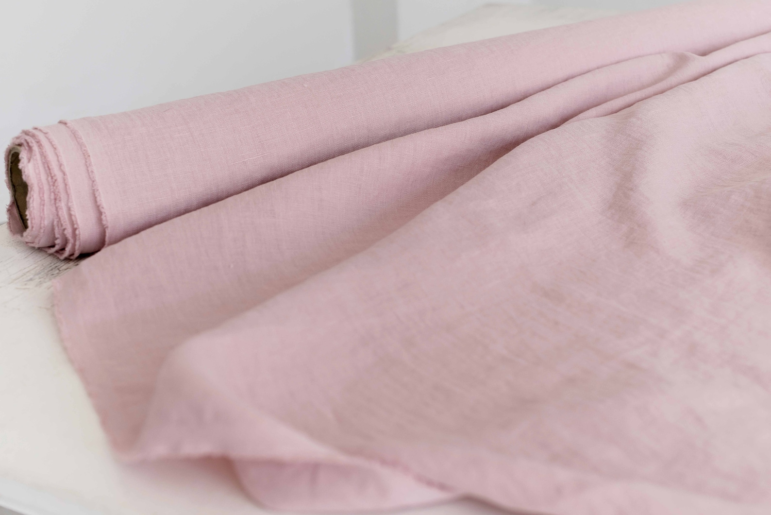 OEKO-TEX® Linen / Natural Dusty Pink Linen Fabric / Softened Linen ...
