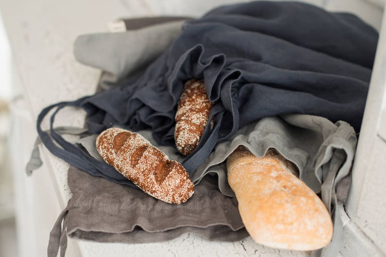 Linen Bread Bag / Bread Serving / Natural Linen Bag / OEKO-TEX® Linen ...