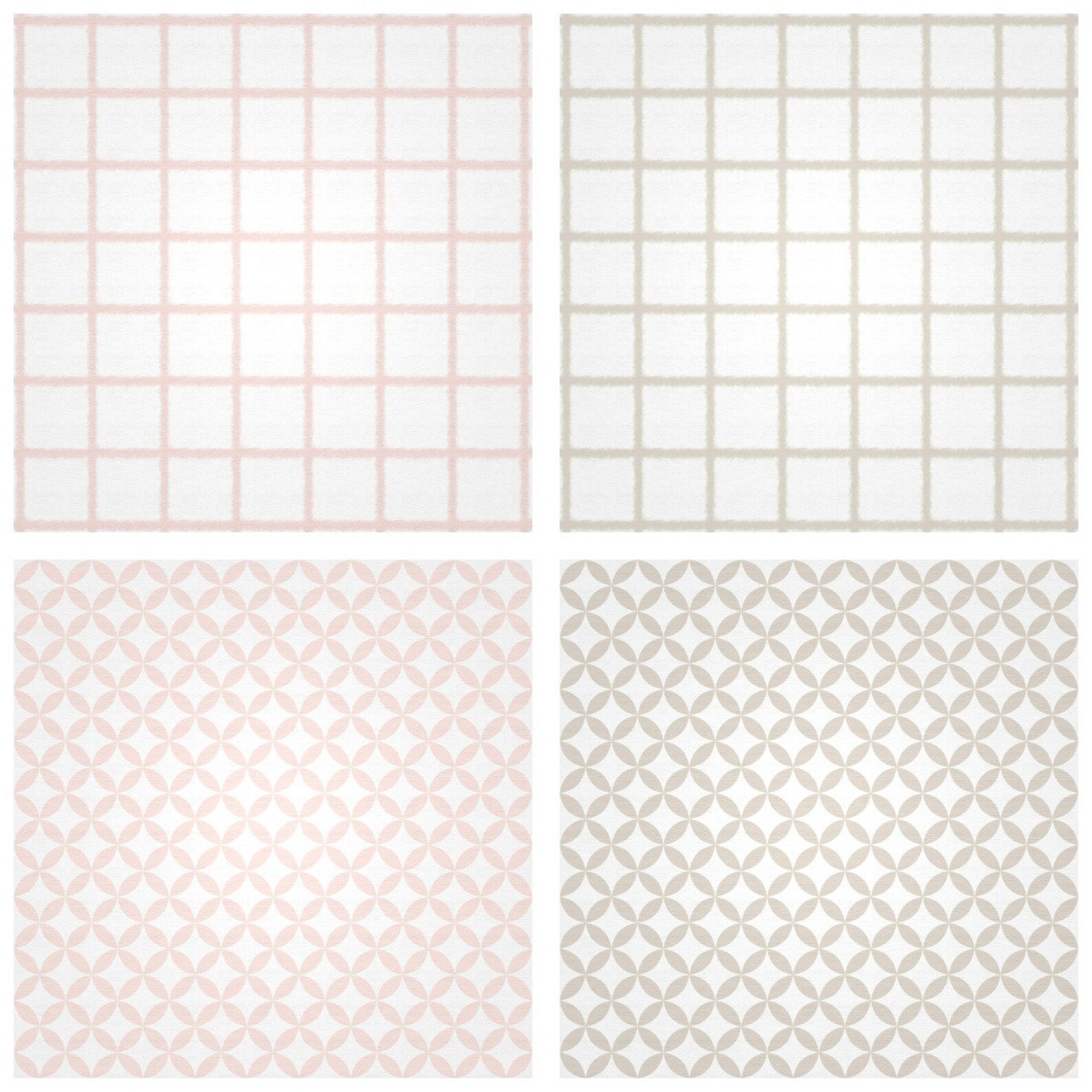 Baby Girl Digital Paper, Little Rabbit, Pink and Beige, Simple ...