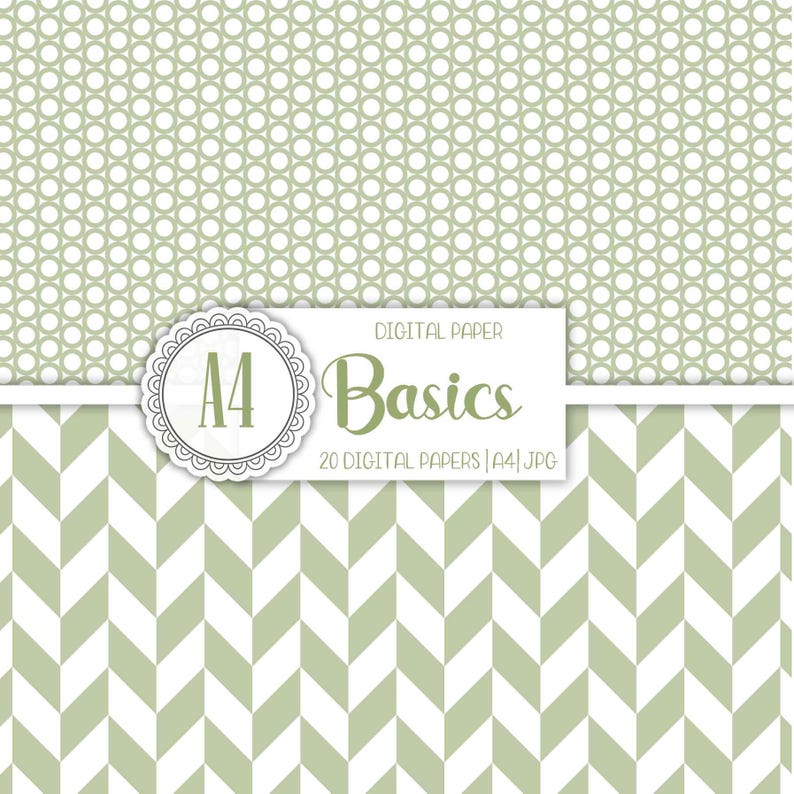 A4 Basic Digital Paper Pack, Baby Shower, Gender Neutral, Scrapbook ...