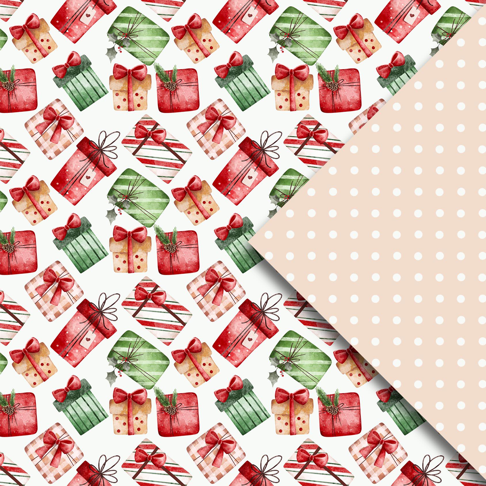 Christmas Digital Paper Pack, Gingerbread Man, Festive Scrapbooking ...