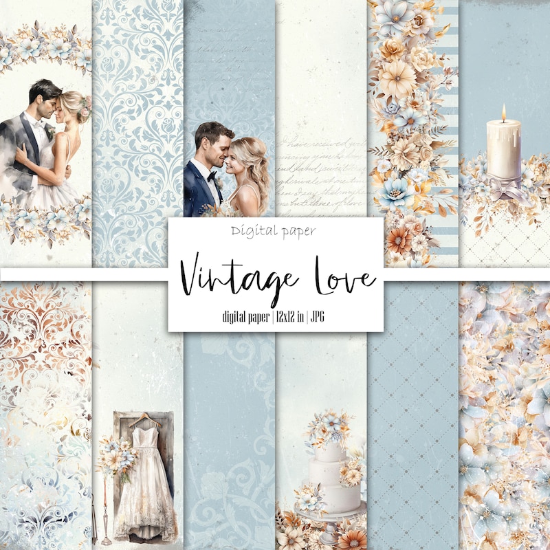 Blue Wedding Paper - Etsy